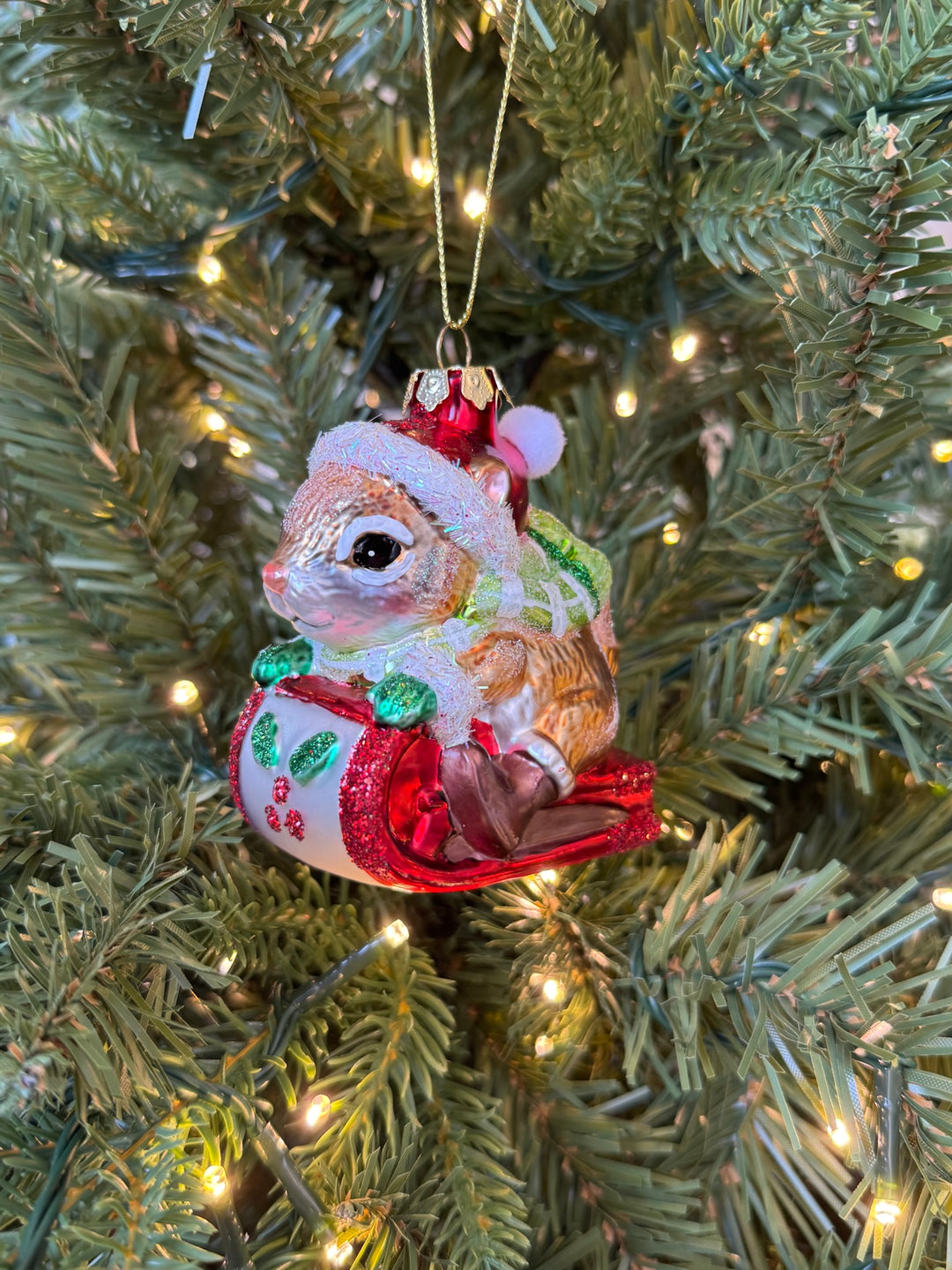 Glass Chipmunk Riding Sleigh Ornament – Armstrong Garden Centers
