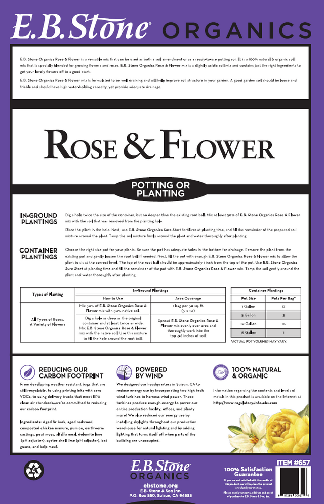 E.B. Stone Organics Rose & Flower Mix – Armstrong Garden Centers