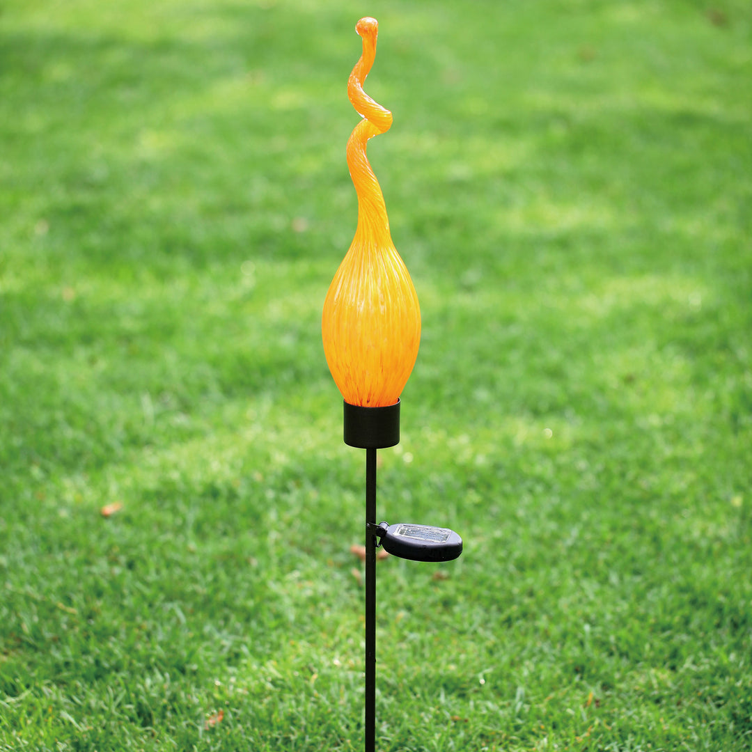 Solar Viz Glass Twist Pod Stake Orange - 44 inch – Armstrong Garden Centers