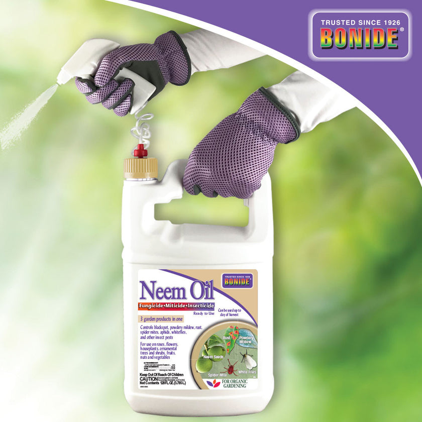 Neem Oil Fungicide, Miticide, & Insecticide Ready-To-Use - 1 gallon ...